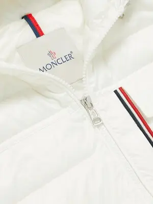Moncler Lihou Grosgrain-trimmed Quilted Shell Hooded Down Jacket