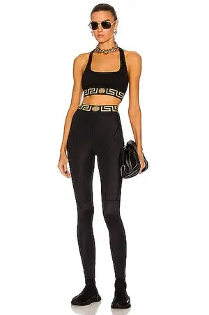 Versace Greca Band Legging In Black