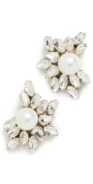 Deepa Gurnani Sahana Earrings - Silver