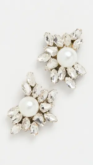 Deepa Gurnani Sahana Earrings - Silver