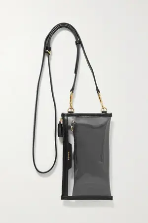 ANYA HINDMARCH Everything Leather-trimmed Tpu And Recycled Shell Pouch - Black