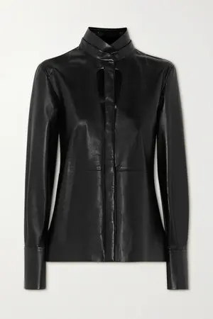 Givenchy Cutout Leather Blouse