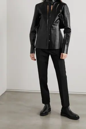 Givenchy Cutout Leather Blouse