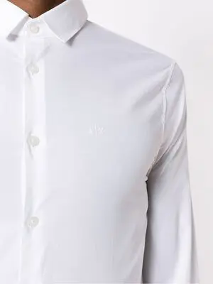 Armani Exchange Long-sleeve Cotton Shirt - White