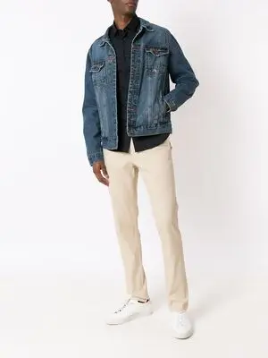 Armani Exchange Long-sleeve Cotton Shirt - Blue