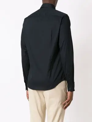 Armani Exchange Long-sleeve Cotton Shirt - Blue