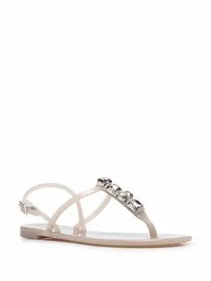Casadei Crystal-embellished Jelly Sandals - Grey