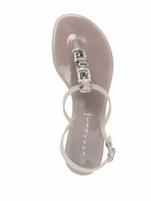Casadei Crystal-embellished Jelly Sandals - Grey