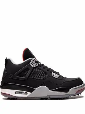 JORDAN Air 4 Golf Bred Sneakers - Black