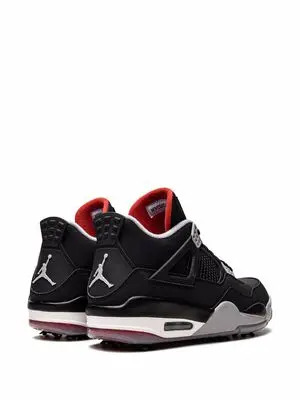 JORDAN Air 4 Golf Bred Sneakers - Black