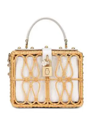 DOLCE & GABBANA Dolce & Gabbana Dolce Box Wicker Top-Handle Bag