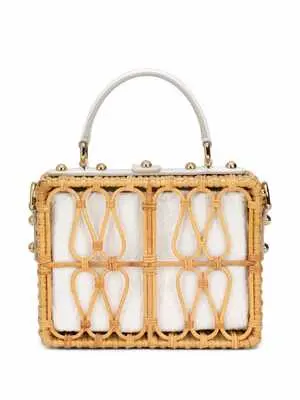 Dolce & Gabbana Dolce Box Wicker Top-handle Bag