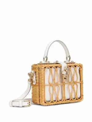 Dolce & Gabbana Dolce Box Wicker Top-handle Bag
