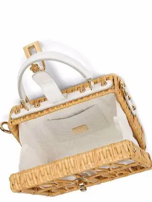 Dolce & Gabbana Dolce Box Wicker Top-handle Bag