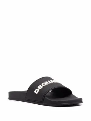 Dsquared2 Embossed Logo Slides - Black