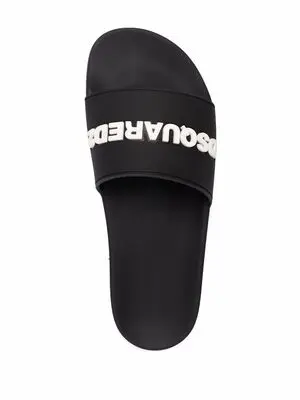 Dsquared2 Embossed Logo Slides - Black