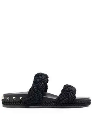 Valentino Garavani Rockstud Rope Sandals