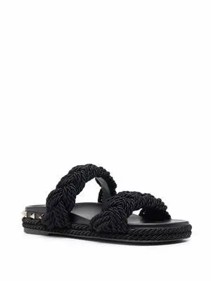 Valentino Garavani Rockstud Rope Sandals