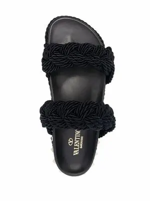 Valentino Garavani Rockstud Rope Sandals