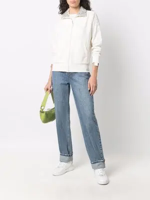 GOLDEN GOOSE Zipped Sweatshirt With Crystal Embellishments