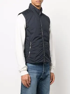 MOORER High-neck Zip-up Gilet