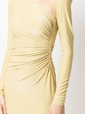 Alexandre Vauthier Metallic-sheen Asymmetric Fitted Dress