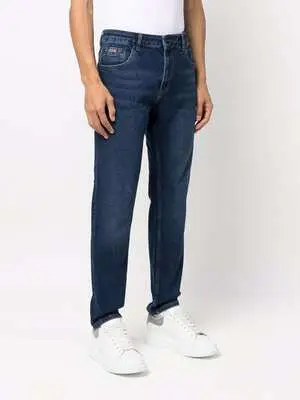 Versace Straight-leg Cotton-blend Jeans