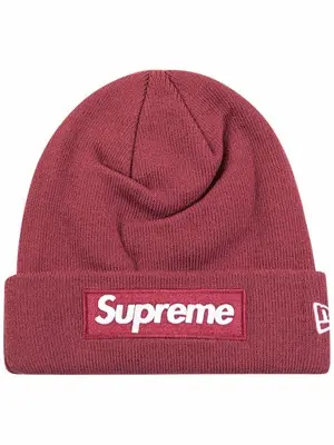 Supreme X New Era Box Logo Knitted Beanie - Brown