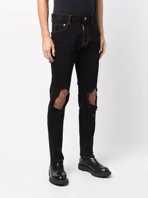 Dsquared2 Distressed Slim Jeans - Black