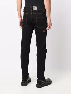 Dsquared2 Distressed Slim Jeans - Black