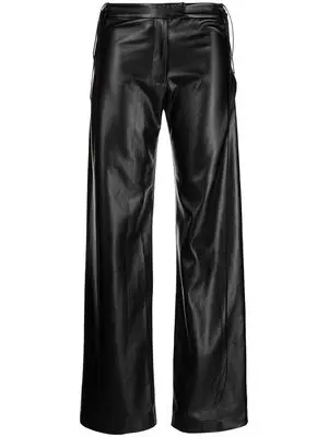 AYA MUSE Volterra Leather Wide-leg Trousers
