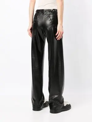 AYA MUSE Volterra Leather Wide-leg Trousers