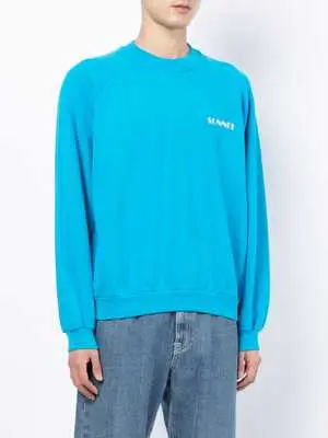 Sunnei Logo Print Crewneck Sweatshirt