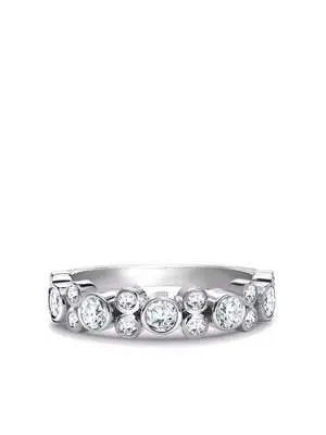 PRAGNELL 18kt White Gold Diamond Band Ring - Silver