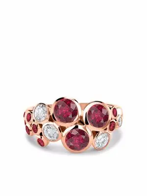 PRAGNELL 18kt Rose Gold Ruby And Diamond Ring - Pink