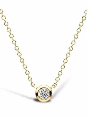 PRAGNELL 18kt Yellow Diamond Solitaire Pendant Necklace - Gold