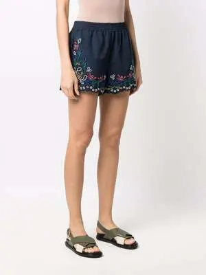 Chloé Broderie Anglaise Mini Shorts