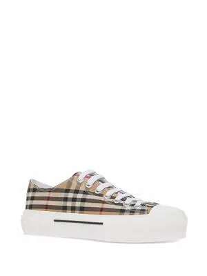 Burberry Vintage Check Cotton Sneakers - Neutrals