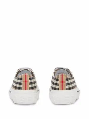 Burberry Vintage Check Cotton Sneakers - Neutrals