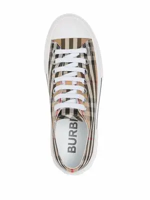 Burberry Vintage Check Cotton Sneakers - Neutrals
