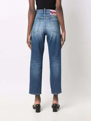 Dsquared2 Distressed Straight-leg Jeans