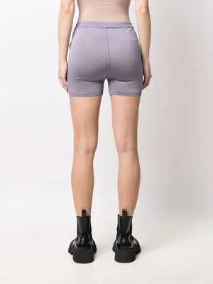 1017 Alyx 9sm Metallic-thread Knitted Shorts - Purple