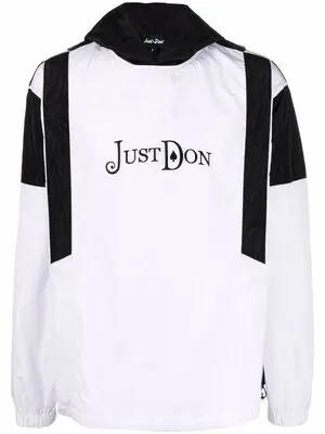 JUST DON Logo-embroidered Hoodie - White