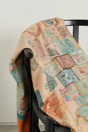Loro Piana Suede-trimmed Brushed-cashmere Throw