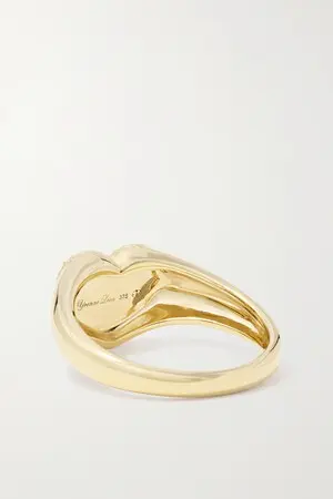 Yvonne Léon 9-karat Malachite And Diamond Signet Ring