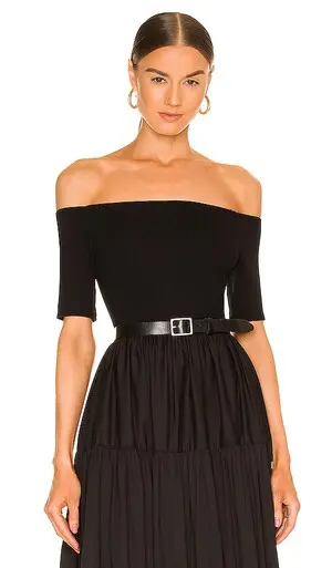 Enza Costa Half Sleeve Off-shoulder Top