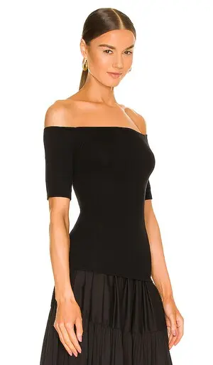 Enza Costa Half Sleeve Off-shoulder Top