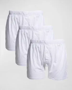 2(X)Ist Apos;s 3-pack Pima Cotton Knit Boxers - White
