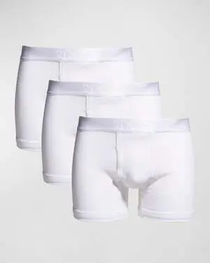2(X)Ist Men & Apos;s 3-pack Pima Cotton Boxer Briefs 3 Pack White