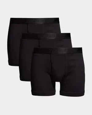 2(X)Ist Men & Apos;s 3-pack Pima Cotton Boxer Briefs Black